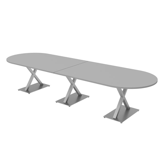 12Ft Modular Racetrack Conference Room Table X Bases Electrical Units ...