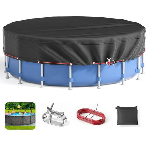 Hurricane Oval Above Ground Pool Covers - Durable, Wind Resistant up to ...