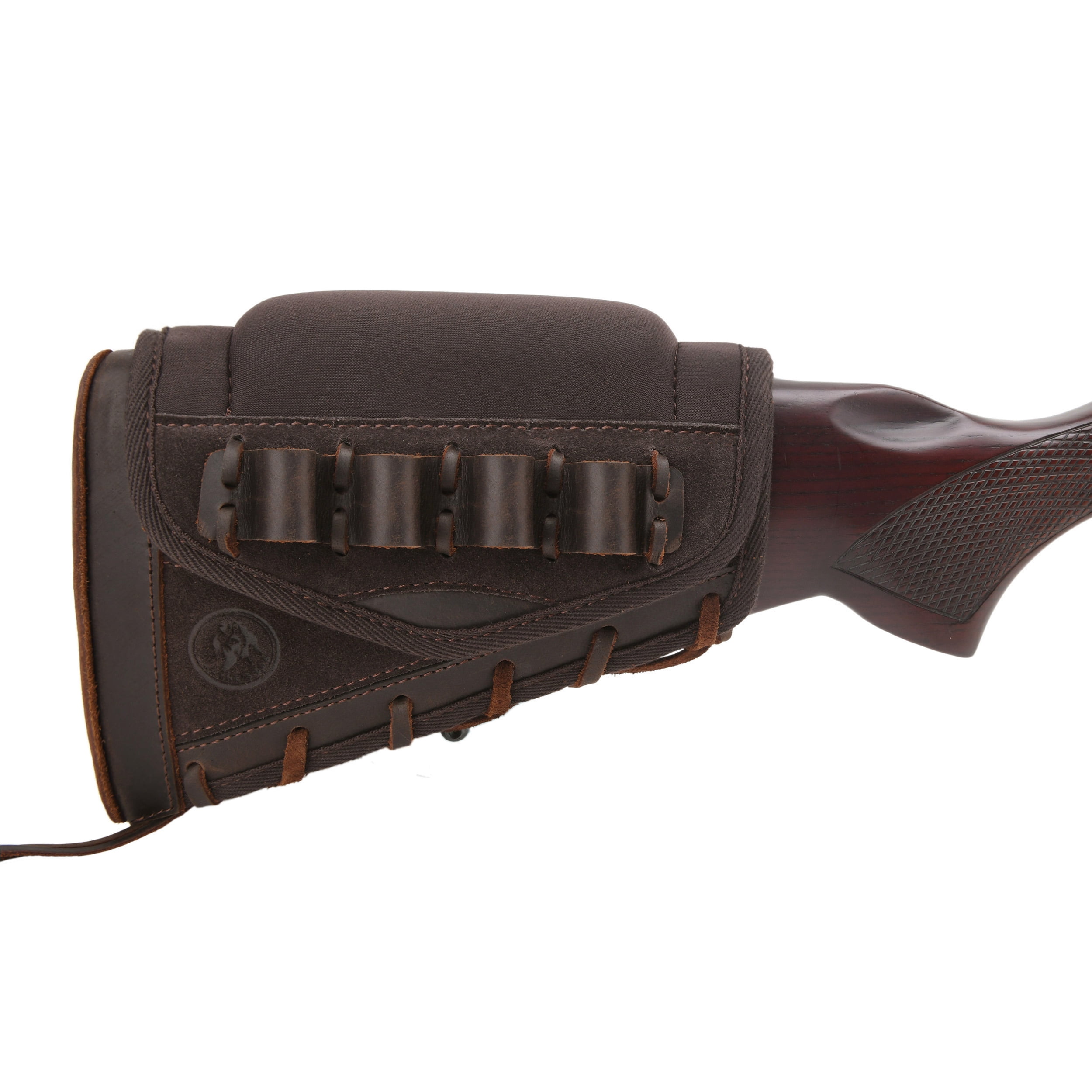 12GA Leather Shotgun Buttstock Ammo Holder Cheek Riser Pad Sleeve ...