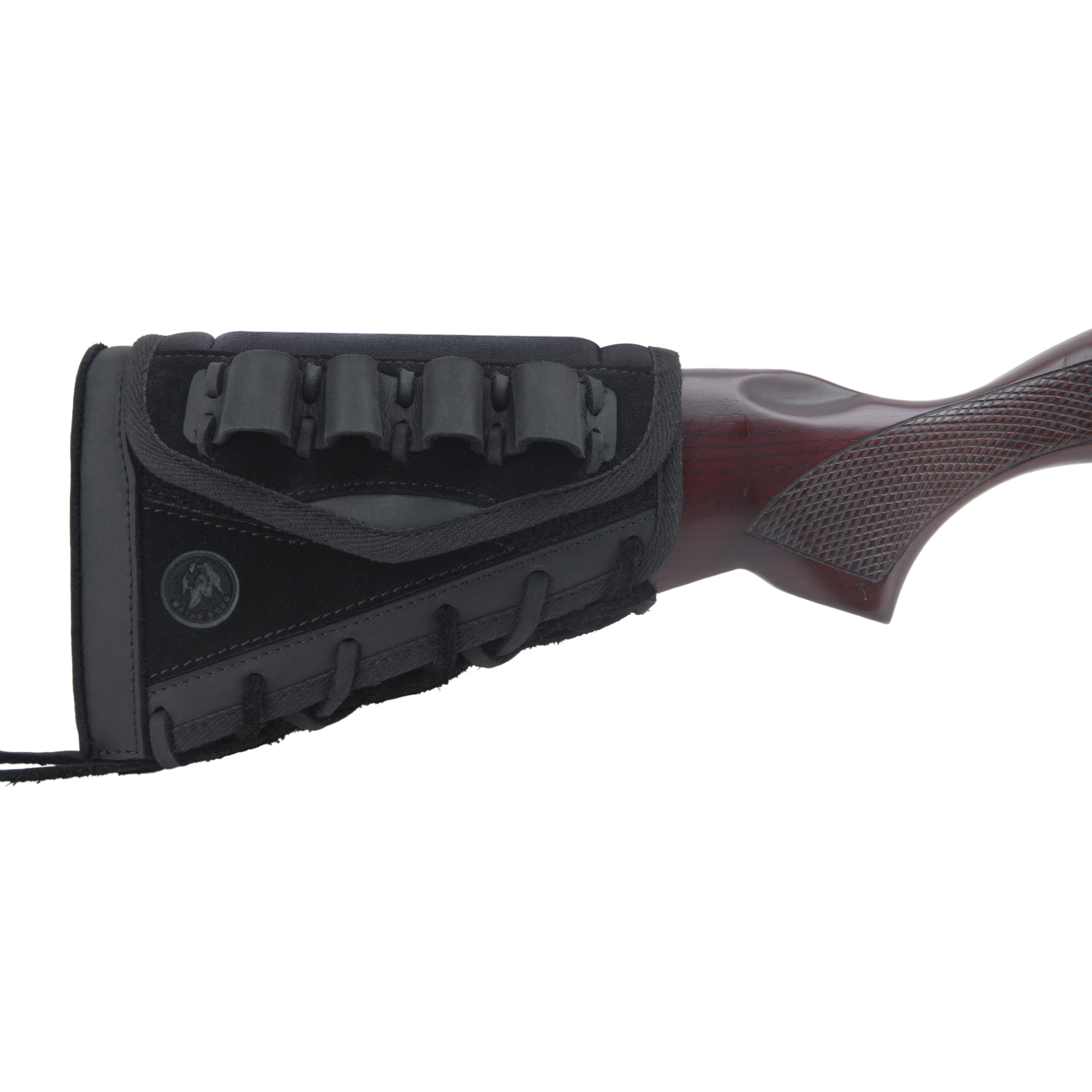 12GA Leather Shotgun Buttstock Ammo Holder Cheek Riser Pad Sleeve ...