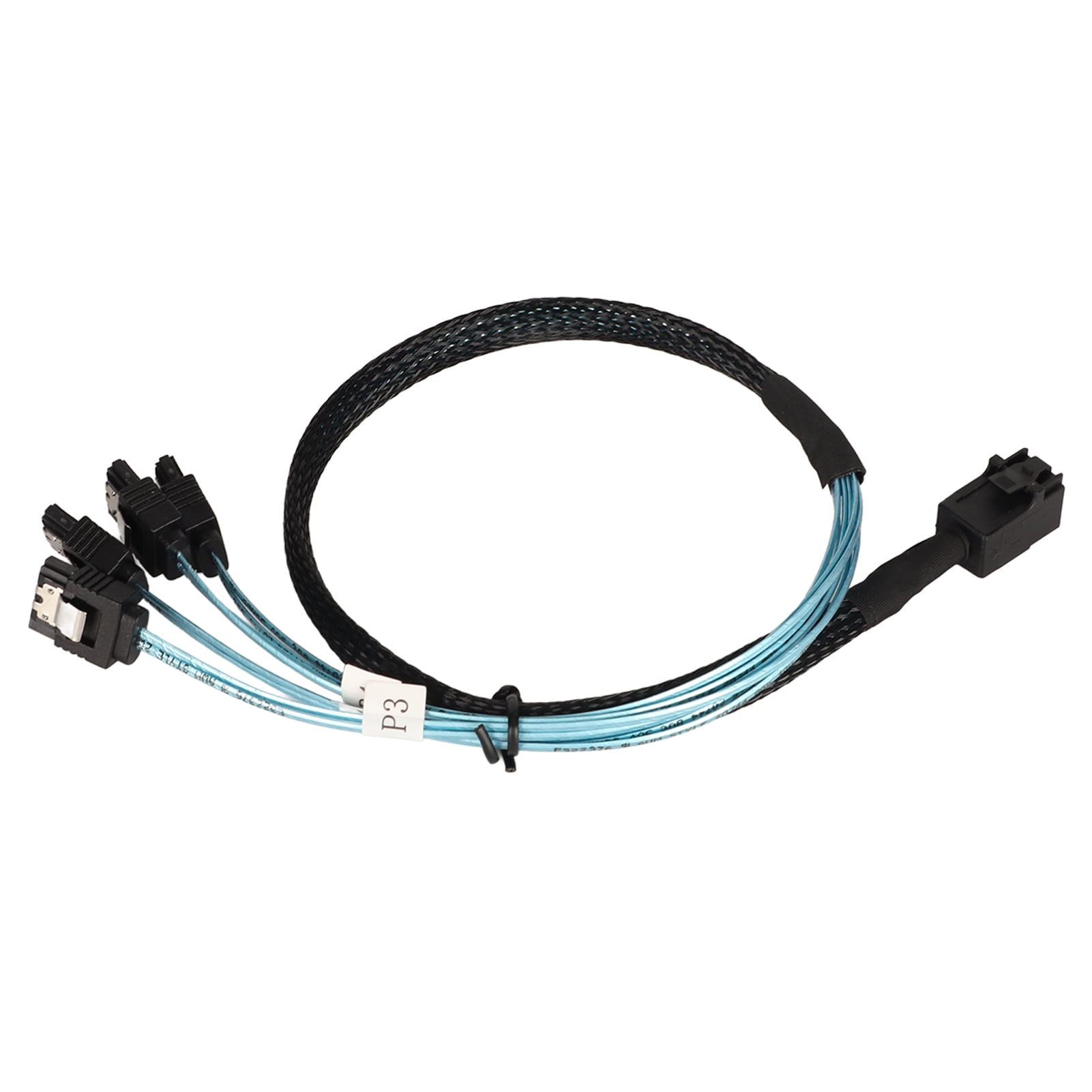12Gbps Mini Sas Hd Sff 8643 To 4 Sata 3.0 Cable Pvc Dual Channel 7P ...