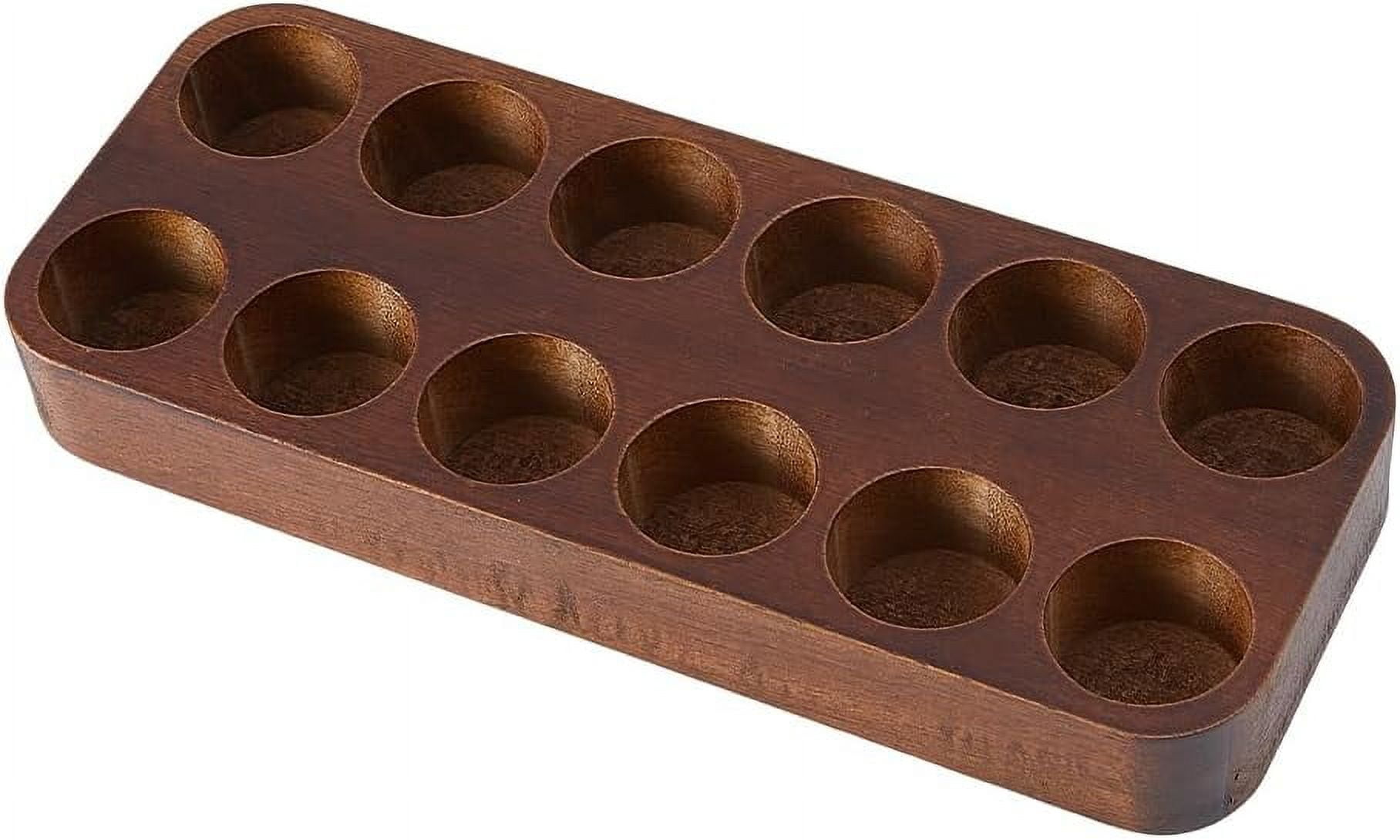 12Hole Coffee Bean Container Single Dose Coffee Bean Storage Walnut ...