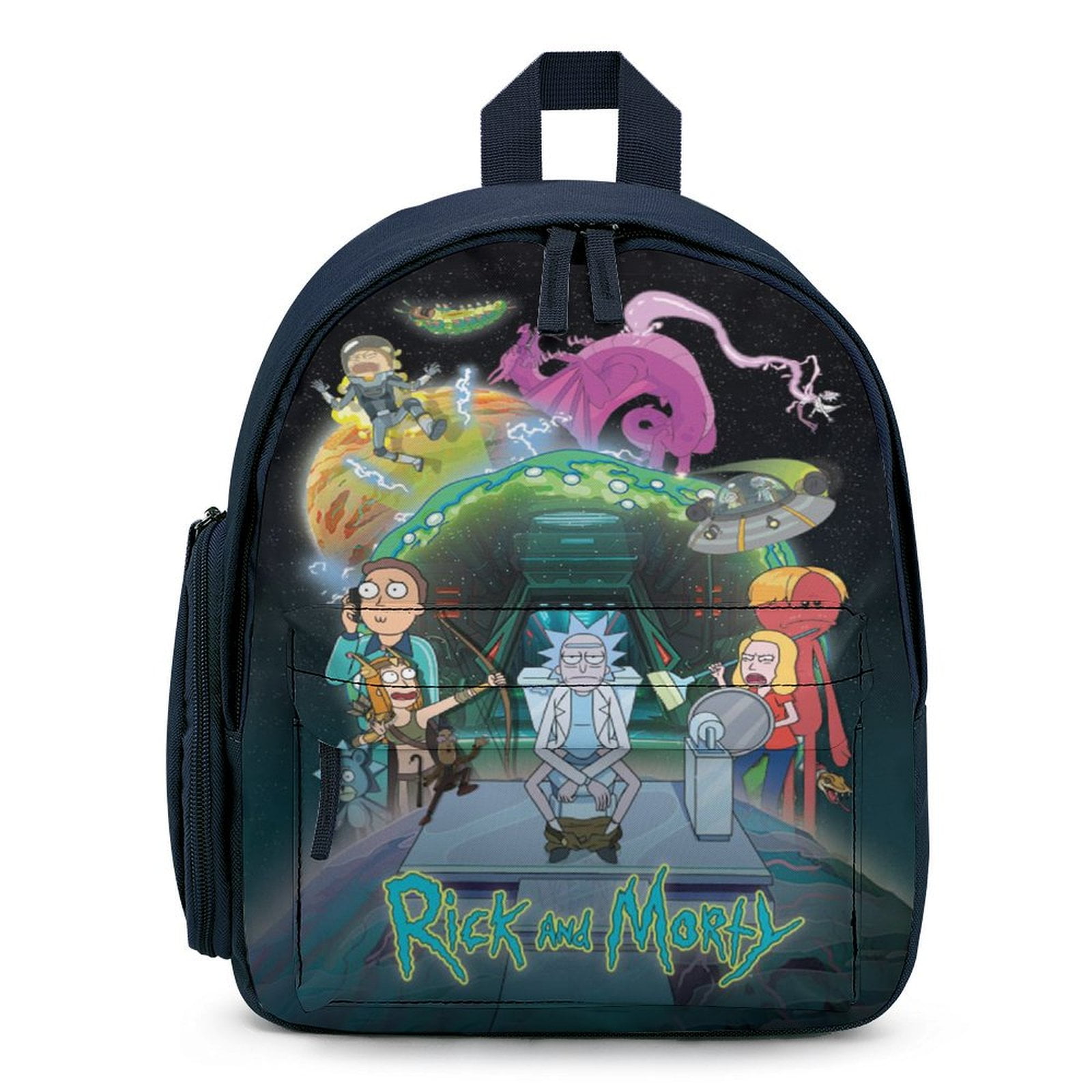 12In Small Rick And Morty Backpack with Pocket Travel Bag Fashion ...