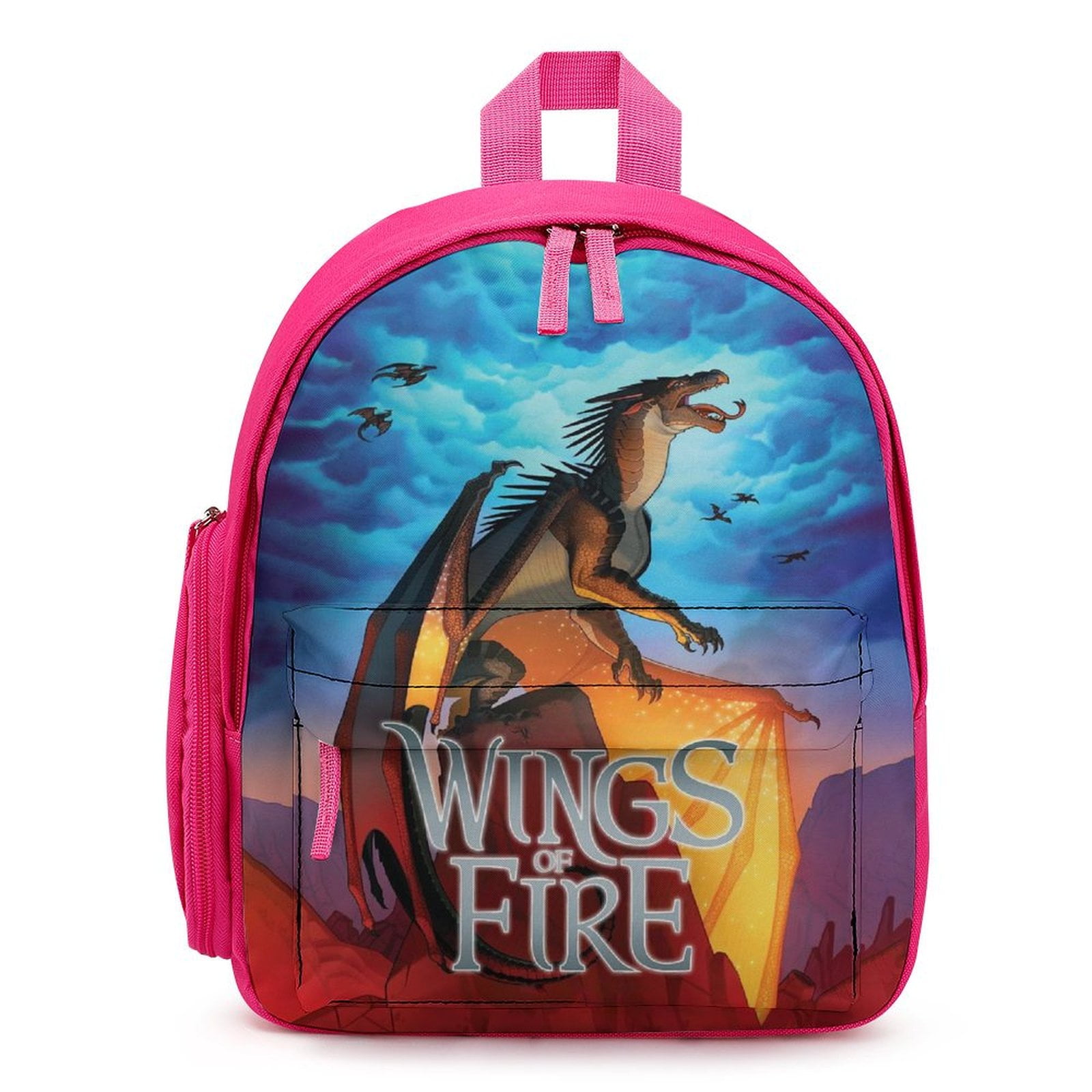 12In Small Wings Dragon Fire Backpack with Pocket Travel Bag Fashion ...