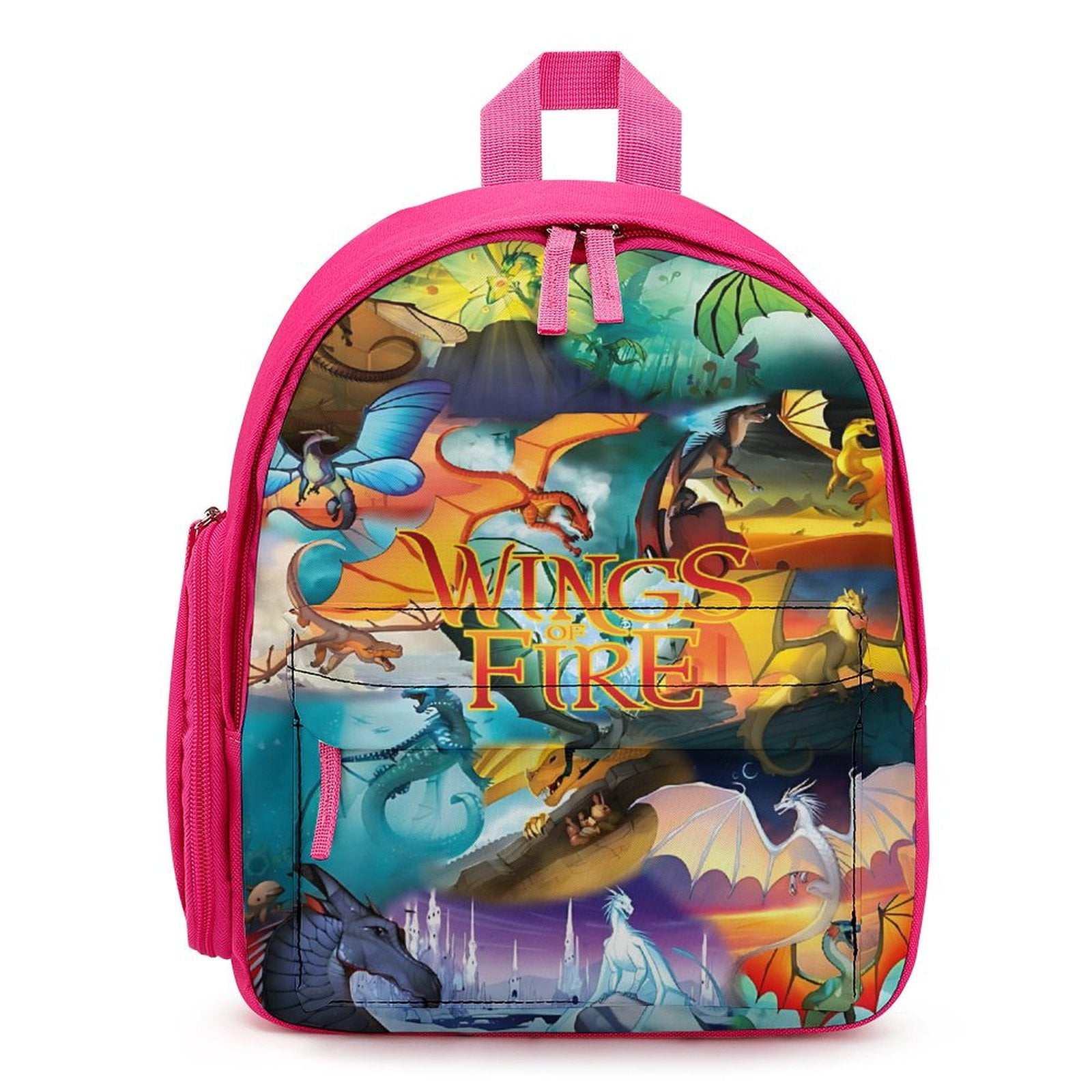 12In Small Wings Dragon Fire Backpack with Pocket Travel Bag Fashion ...