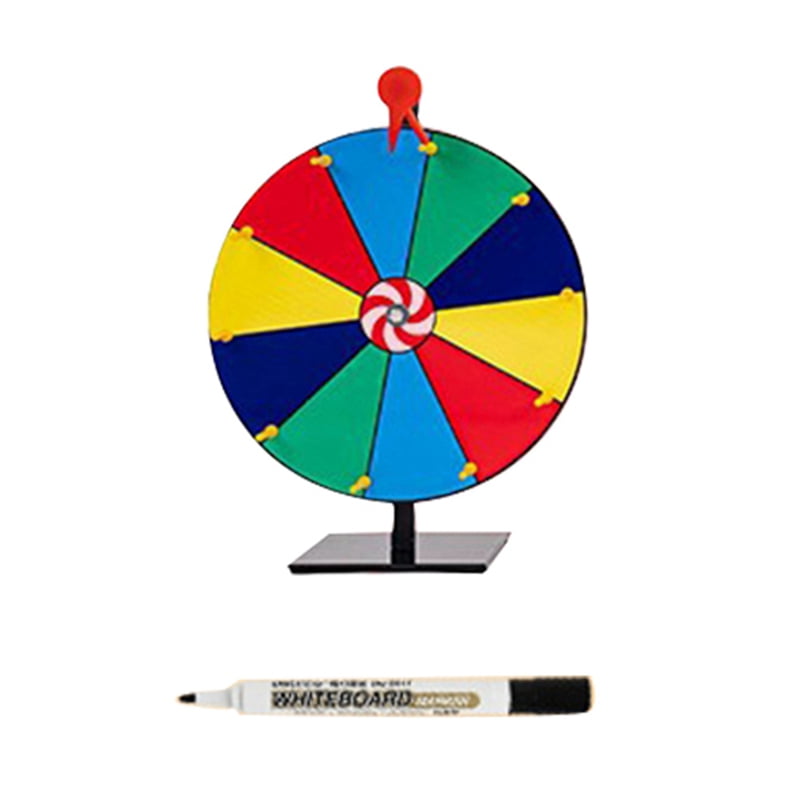 12In Tabletop Prize Wheel 10 Slots Editable Wheel with Dry Erase Pen ...