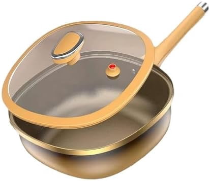 12In Titanium Alloy Non-Stick Pot With Lid, Multi-Purpose Deep Saute ...