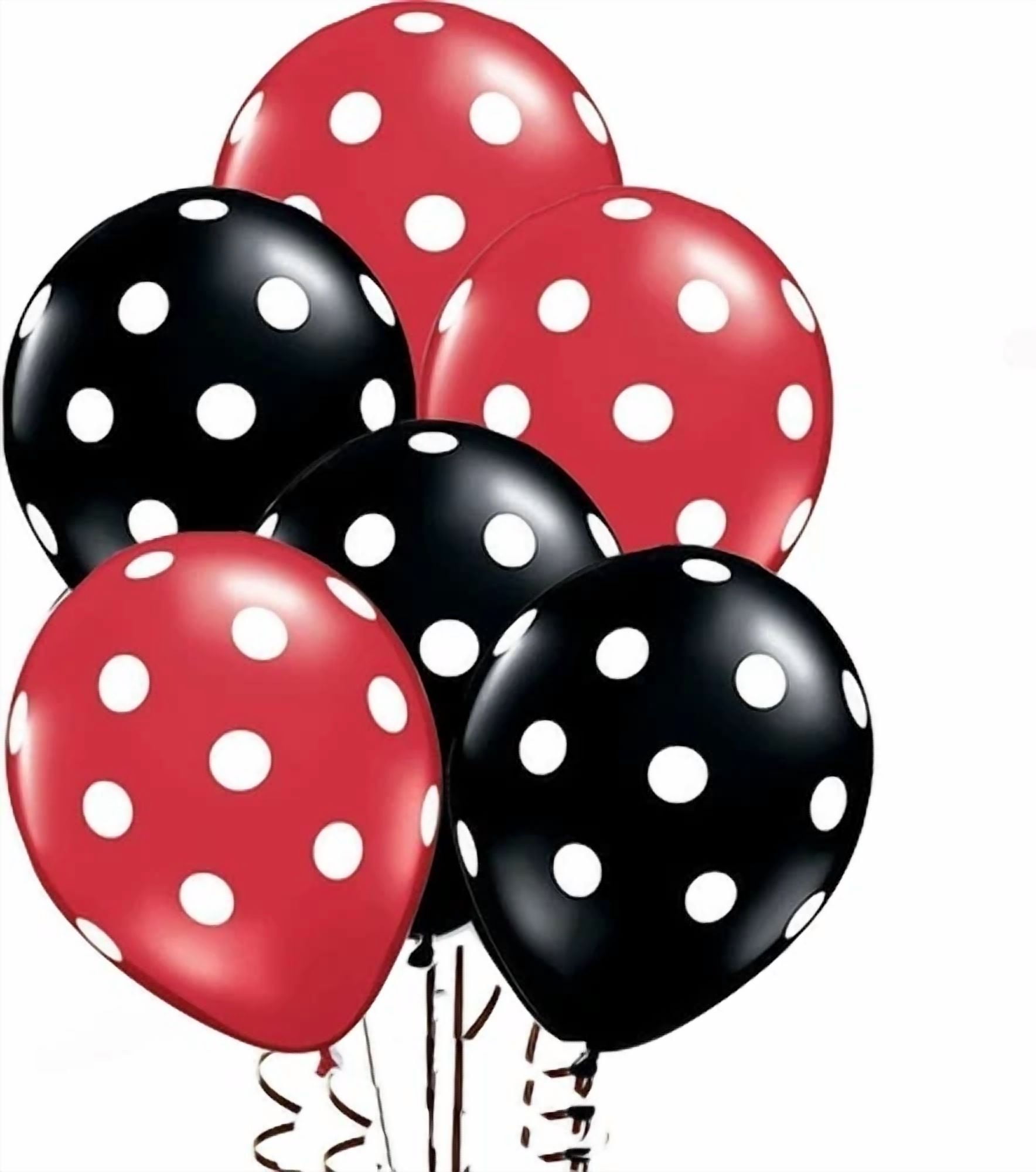 12Inch 50X Red Black Dot Polka Latex Baby Shower Birthday Party ...