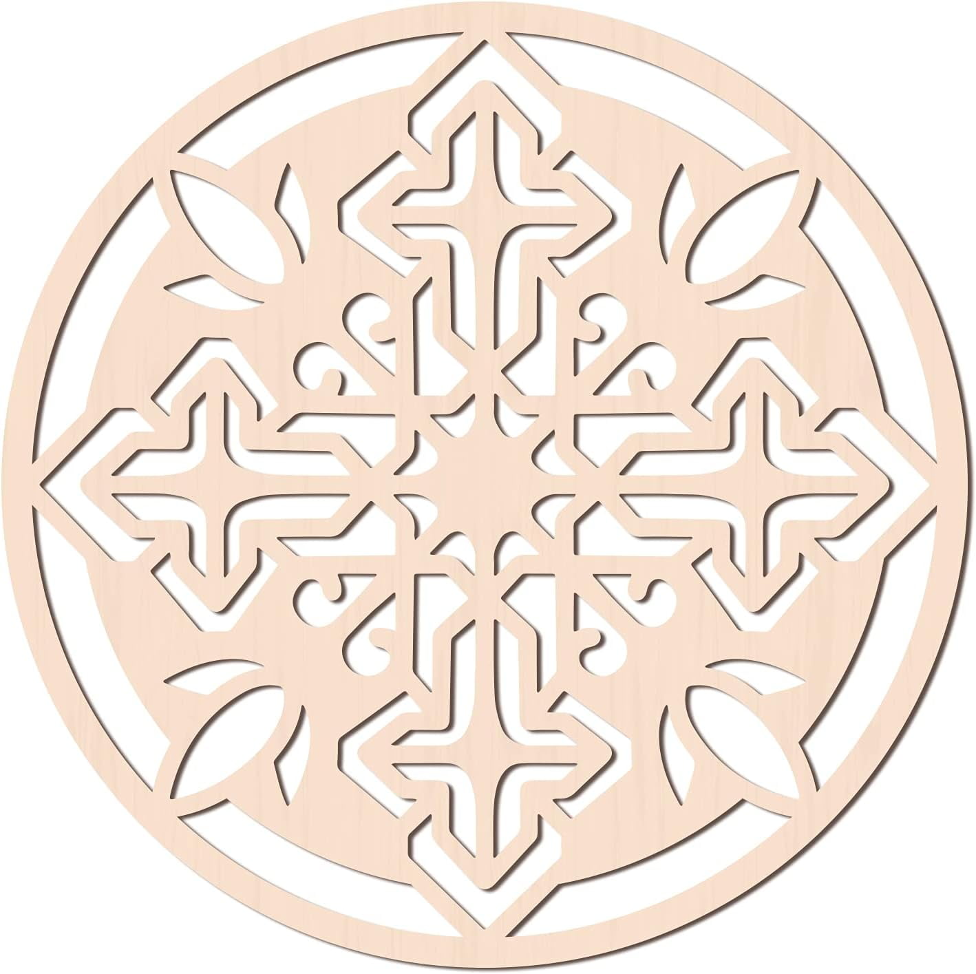 12Inch Baroque Sacred Geometry Wall Art Lotus Wooden Wall Hanging Decor ...