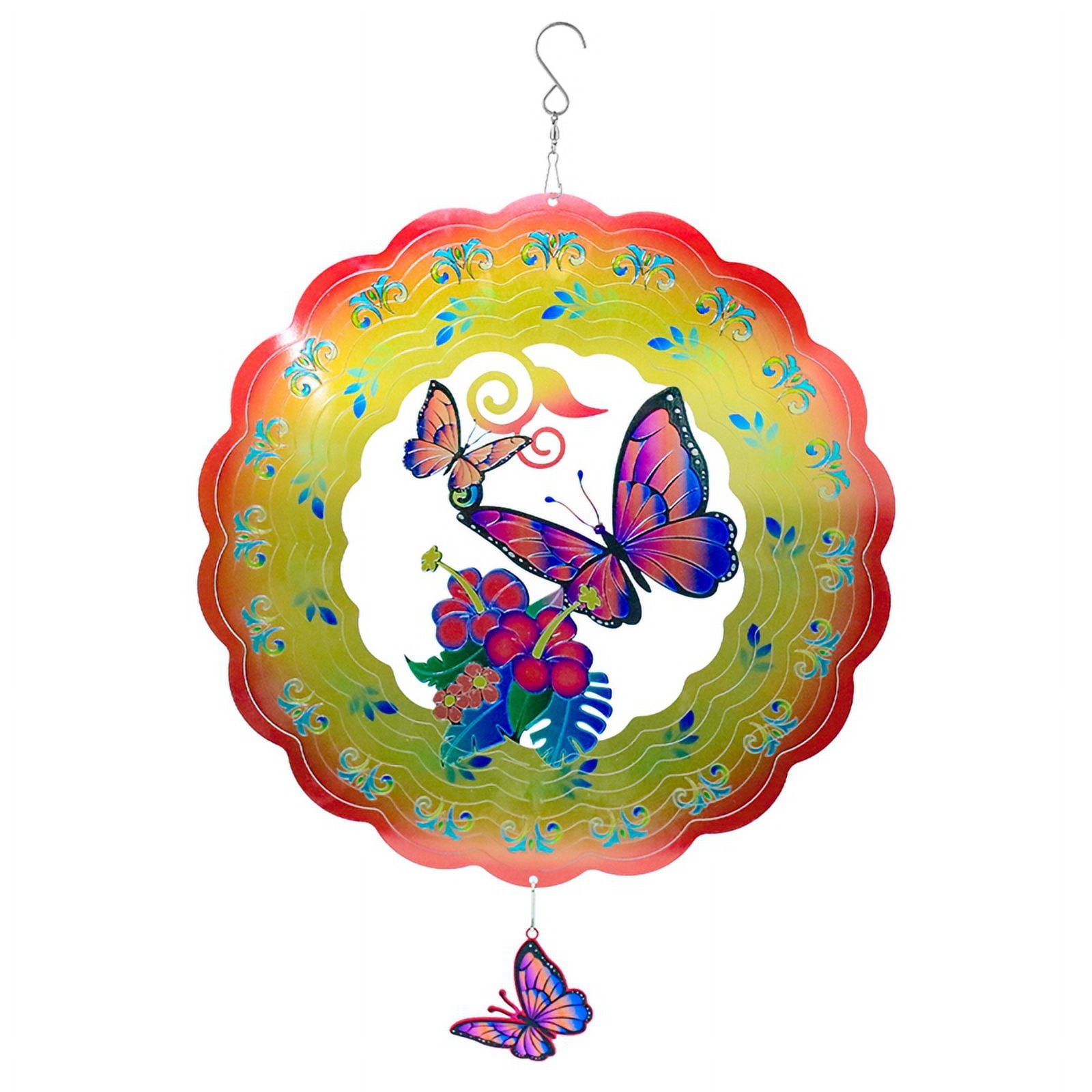 12Inch Butterfly Wind Spinners Outdoor,3D Butterfly Wind Spinner Garden ...