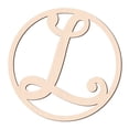 12Inch Circle Wood Monogram Letter L Wooden Monogram Wall Hanging for ...