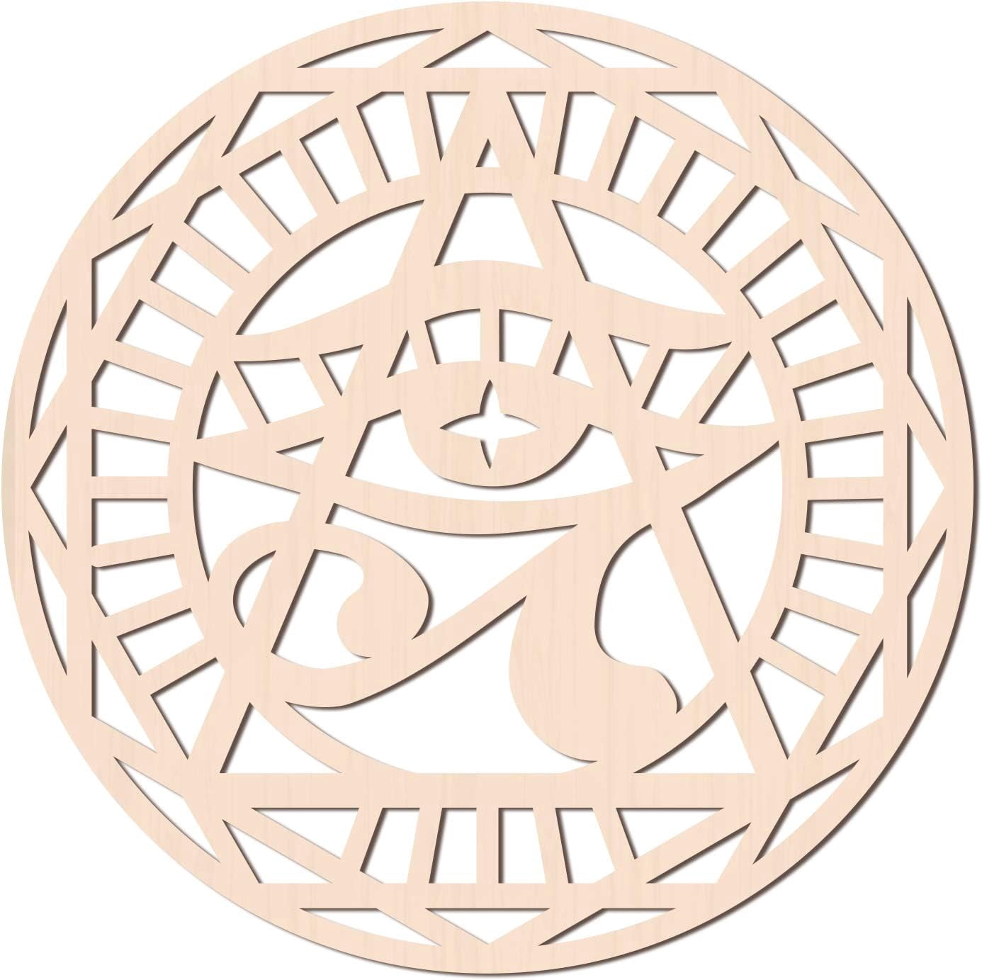 12Inch Eye of Horus Wooden Wall Art Sacred Geometry Egypitan Wall Decor ...