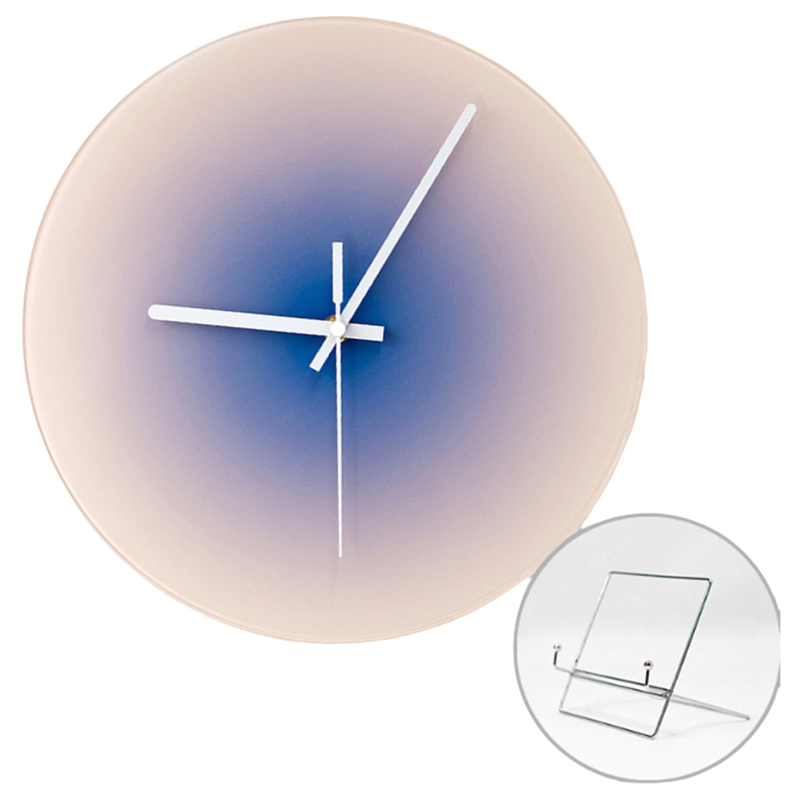 12Inch Glass Wall Clock Quiet Operating Included With Metal Display ...