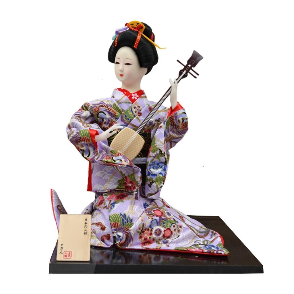 12Inch Japanese Kimono Toy Statue Desk Ornament Figurine For Sushi Shop ...