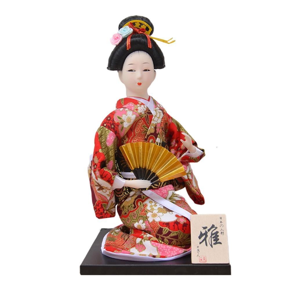 12Inch Japanese Kimono Toy Statue Desk Ornament Figurine For Sushi Shop ...