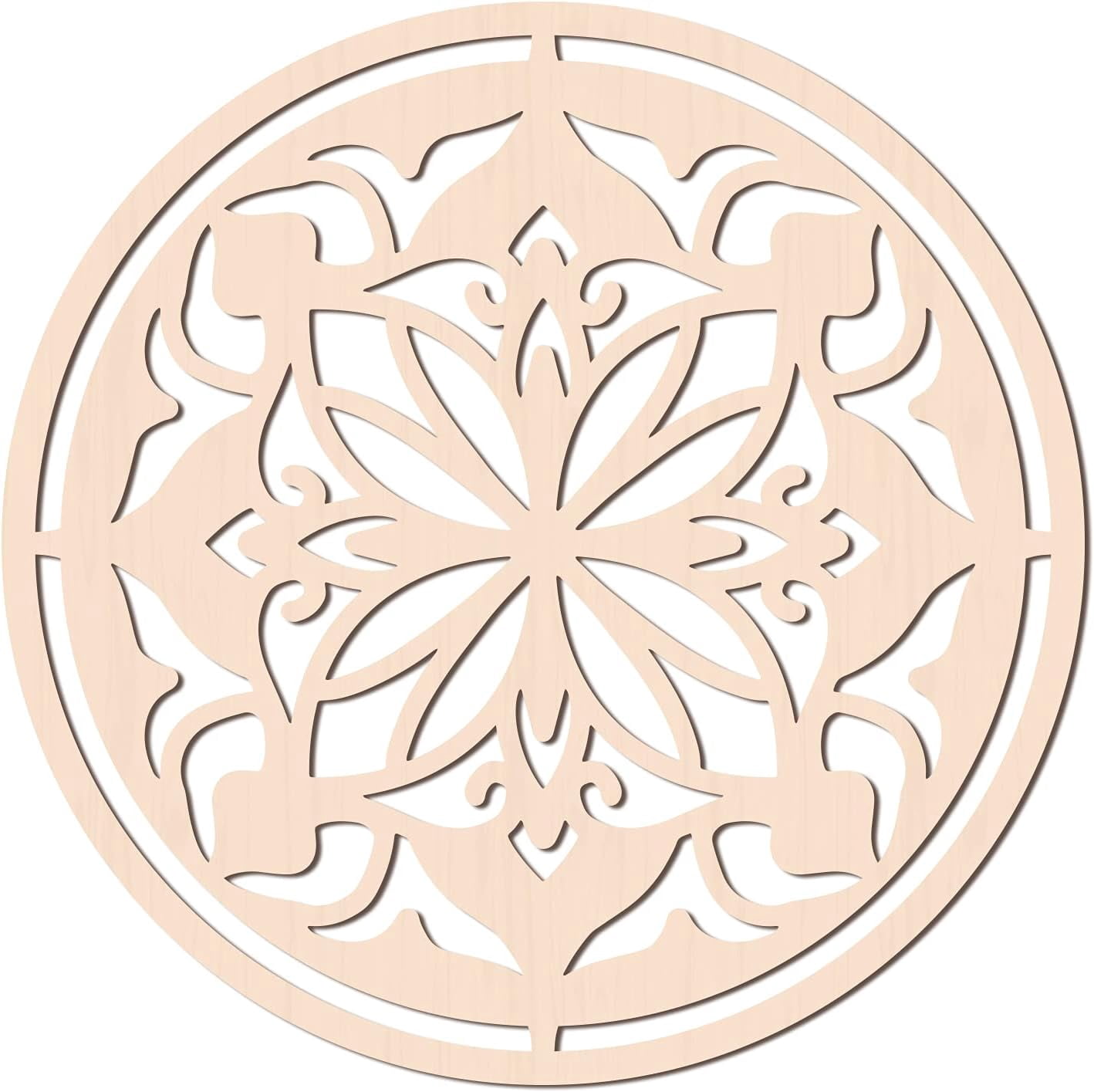 12Inch Lily Flower Sacred Geometry Wall Art Wooden Wall Hanging Decor ...