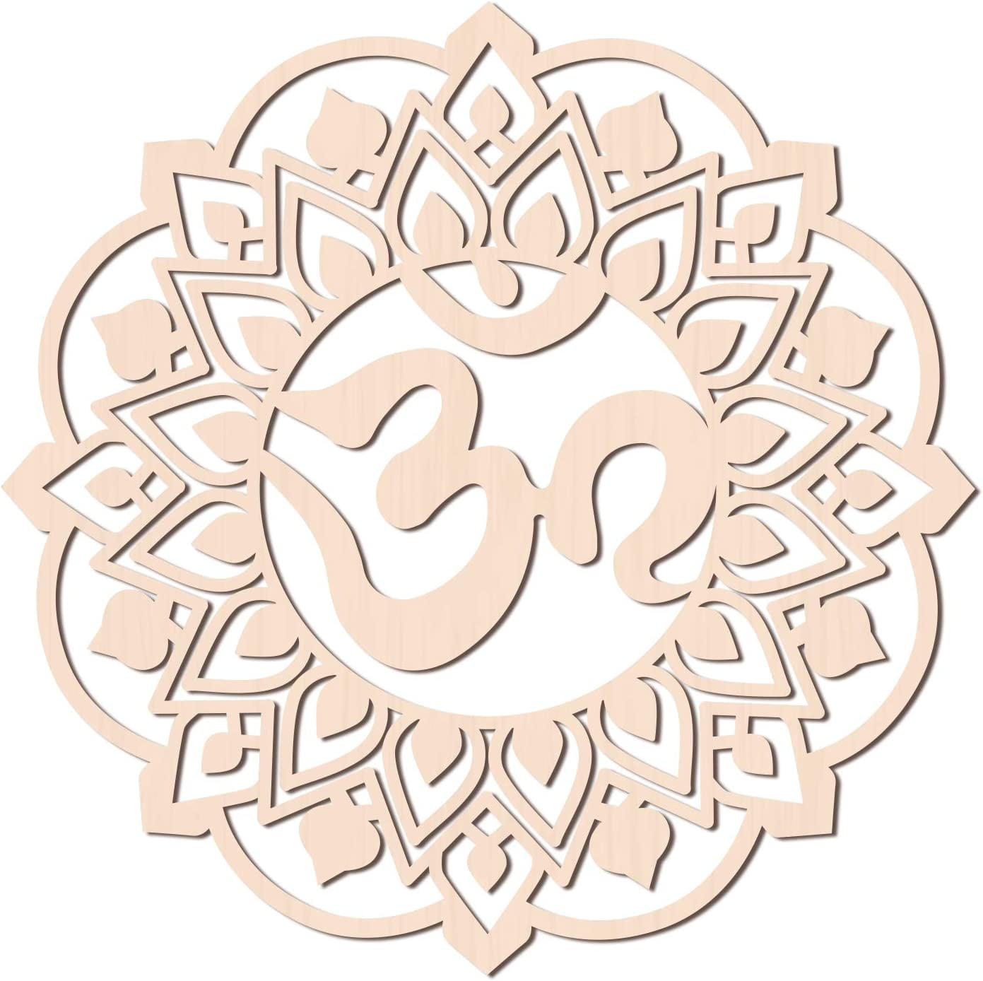 12Inch Om Aum Sanskrit Mantra Wooden Wall Decor Art Sacred Geometry ...
