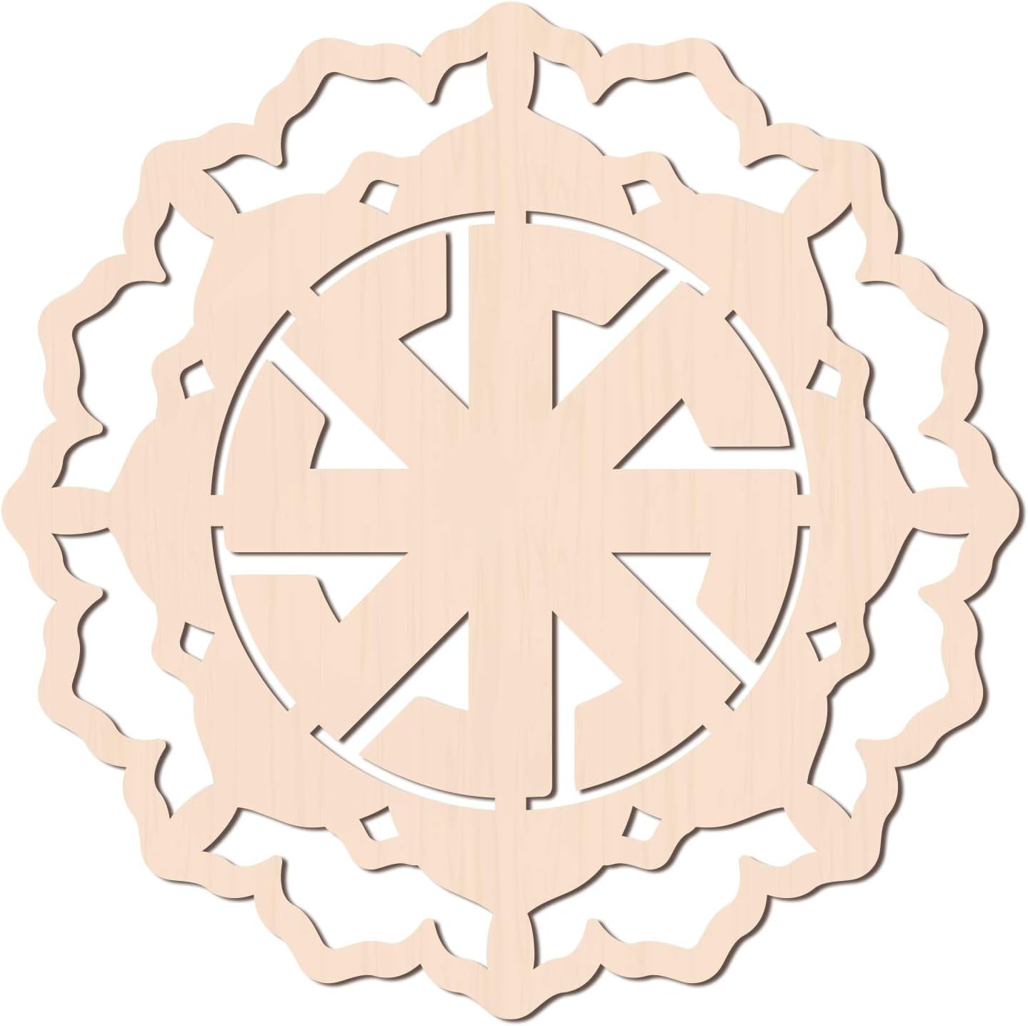 12Inch Sacred Geometry Wall Decor Slavic Kolovrat Slavic Sun Wheel ...