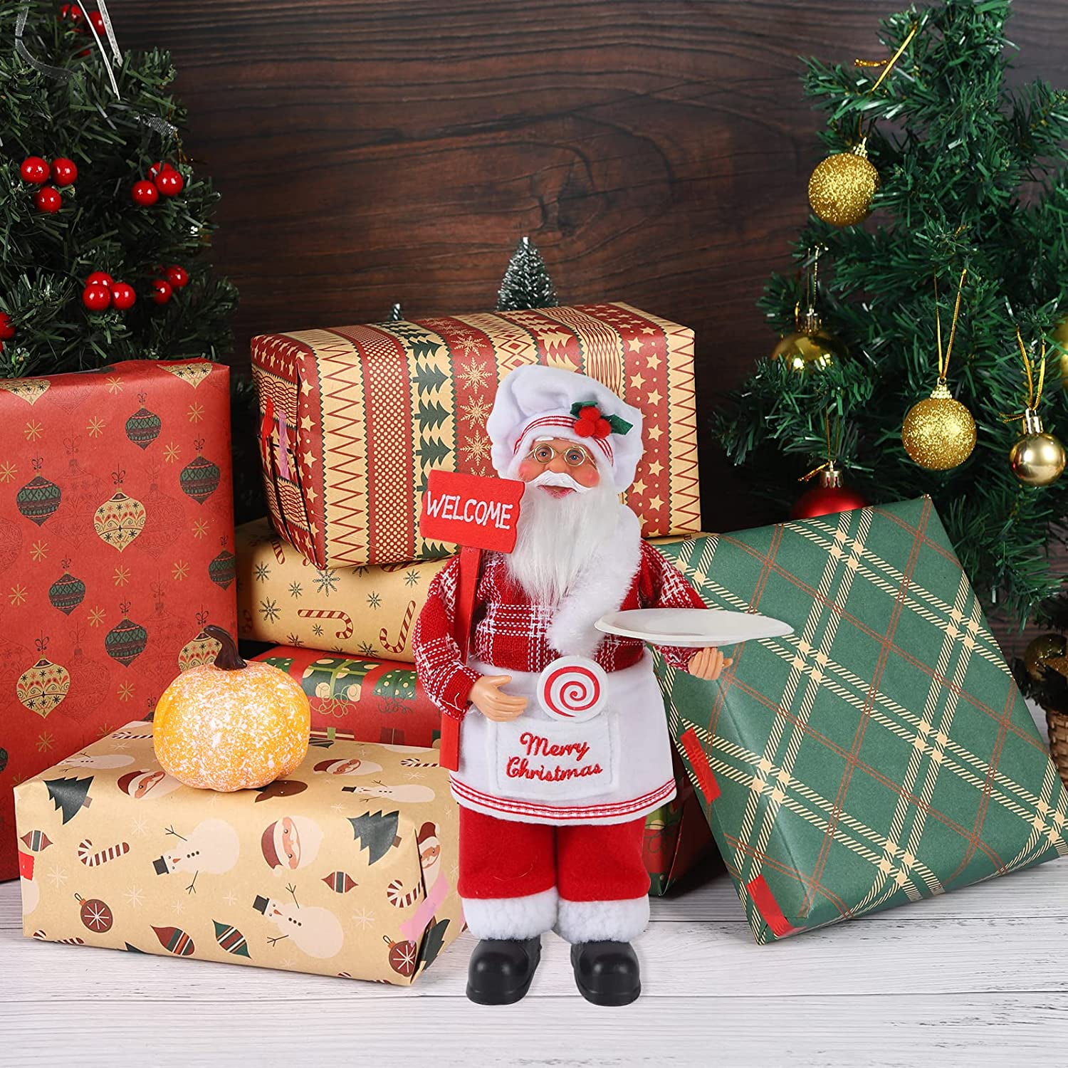 12Inch Santa Claus Standing Figure Realistic Santa Claus Figure Santa ...