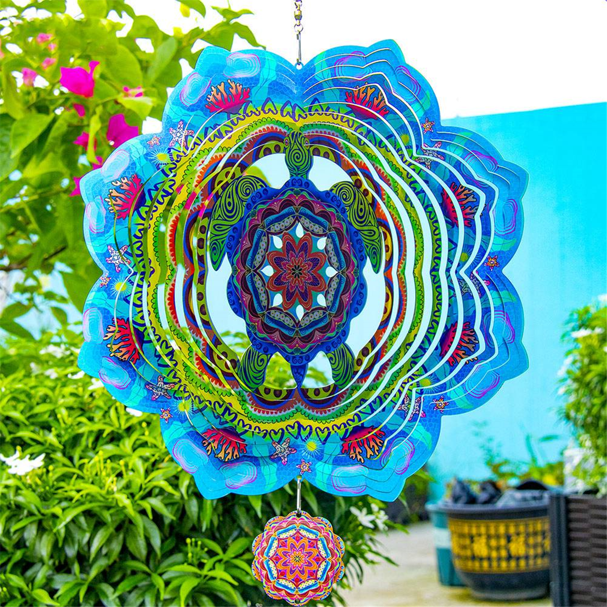 12Inch Wind Spinners Outdoor,3D Stainless Steel Wind Spinner Garden ...