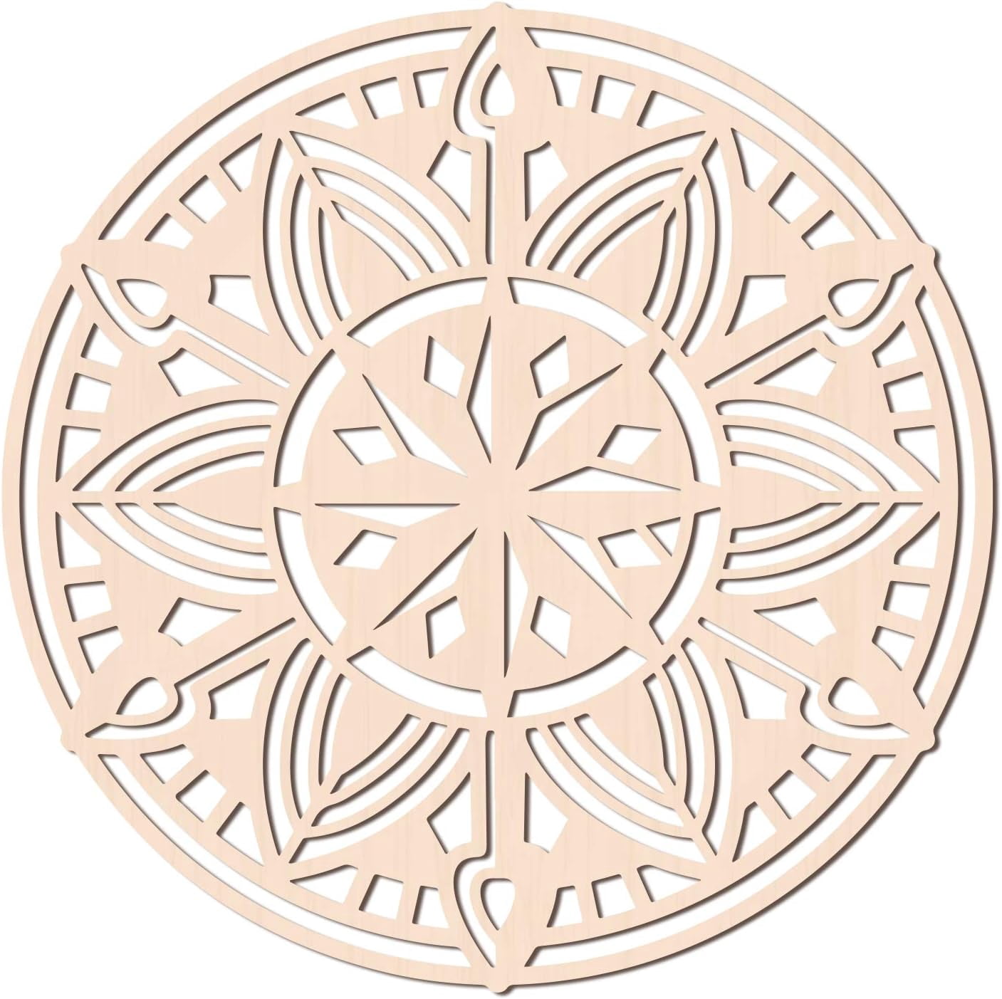 12Inch Wooden Sacred Lotus Flower Geometry Wall Art Laser Cut Wooden ...
