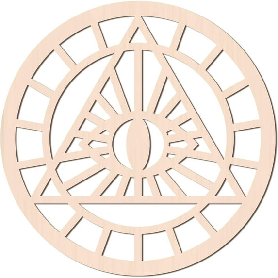 12Inch Wooden Wall Art Devil Eye Symbol Wall Decor Sacred Geometry Home ...