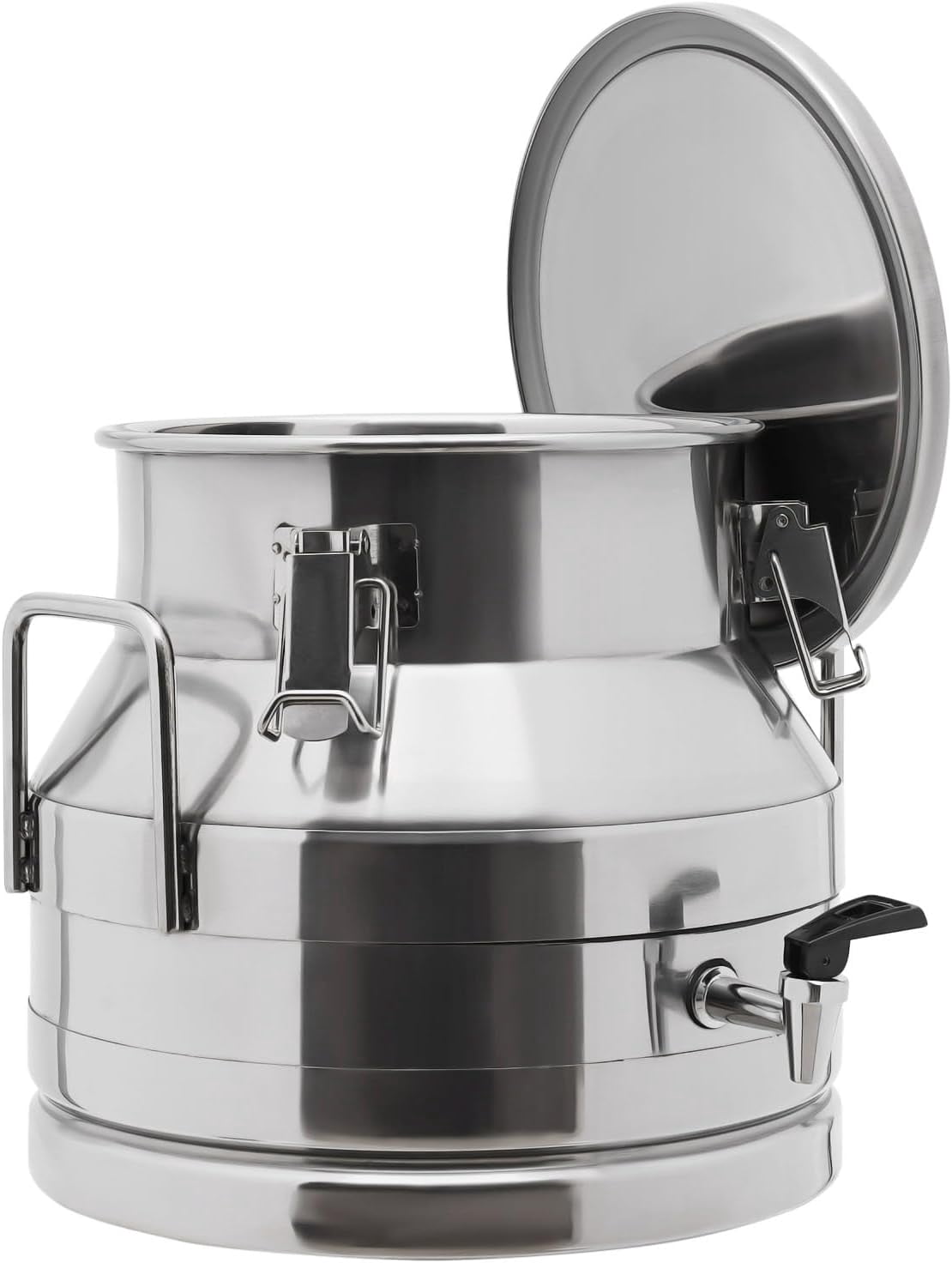 12L/ 3.17gal Milk Can with , Stainless Steel Milk Can with Lid Milk Jug ...