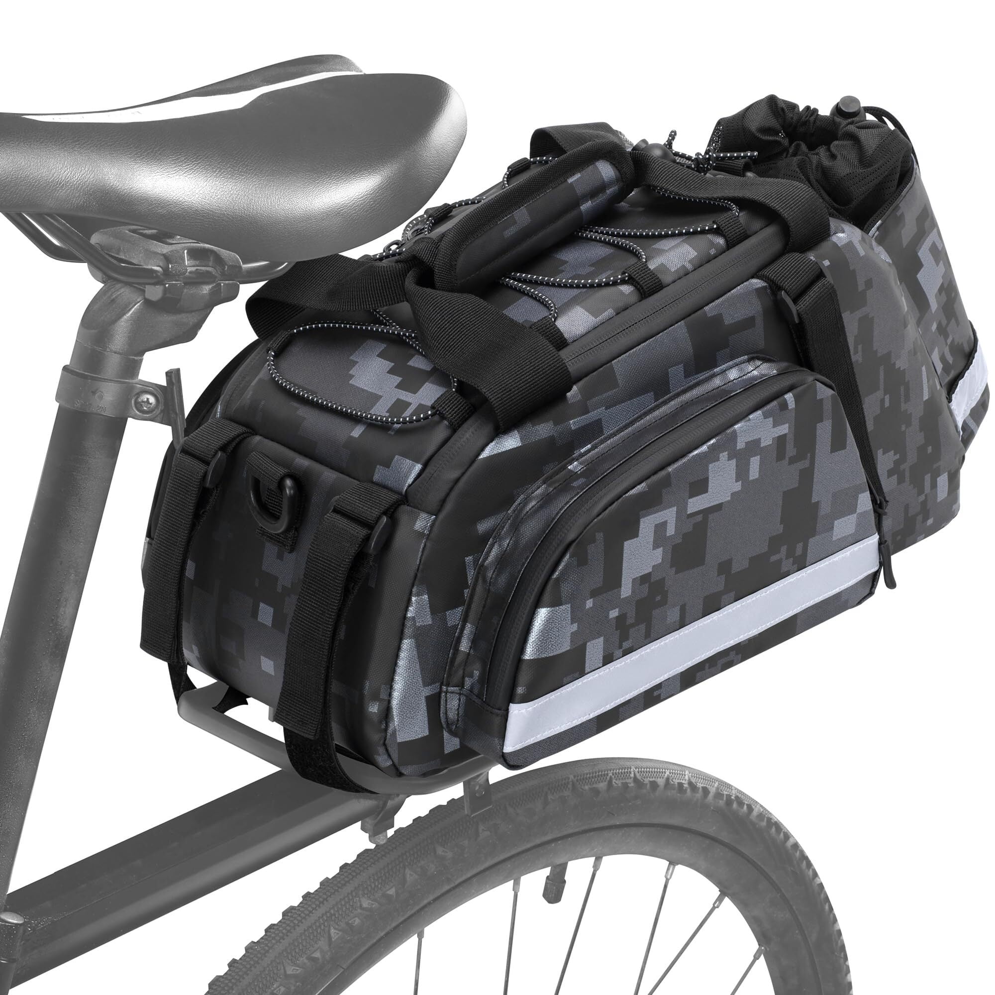 12L Bike Rear Rack Trunk Bag, Ebike Cooler Storage Shoulder Bag with ...