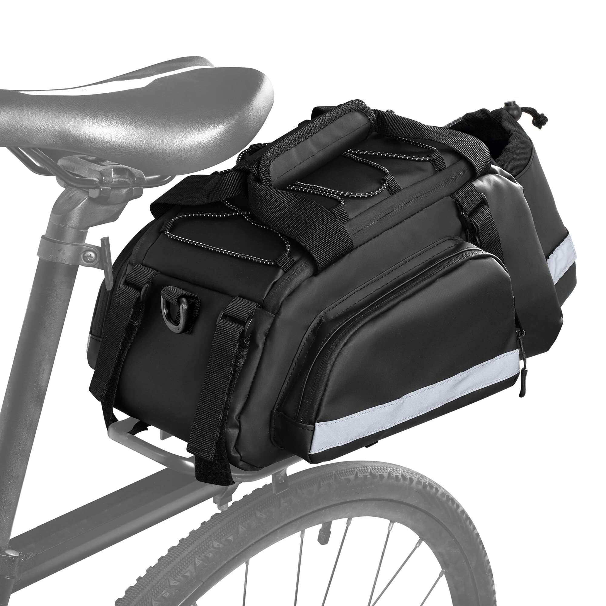 12L Bike Rear Rack Trunk Bag, Ebike Cooler Storage Shoulder Bag with ...