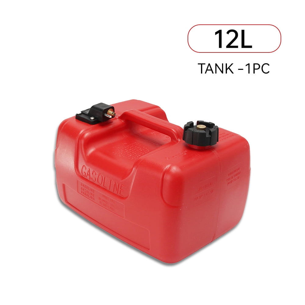 12L Boat Outboard Fuel Tank Oil Box With Connector Red Plastic Anti ...