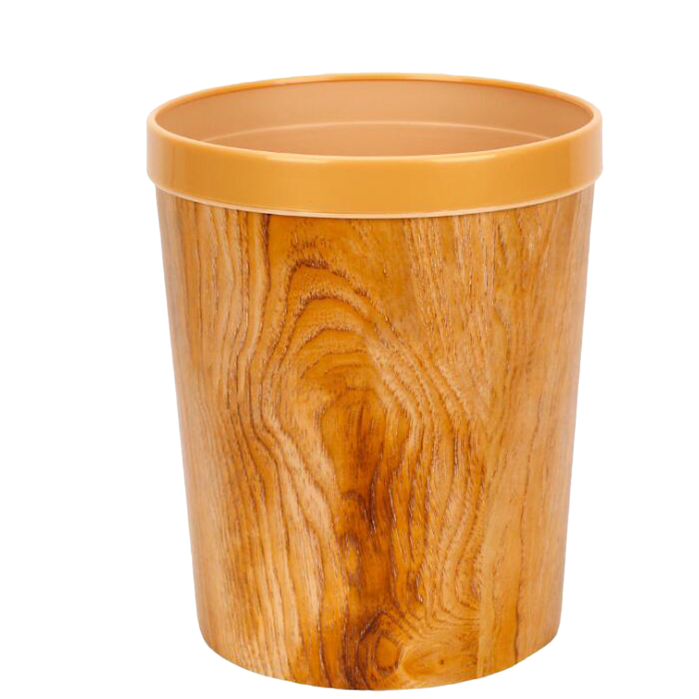 Supvox Round Trash Bin for Storage Made of PP Light Brown 12L Ideal for ...