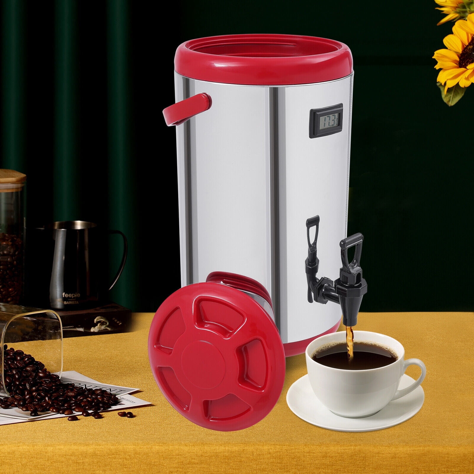 12L Insulated Beverage Dispenser Hot &Cold Thermal Drink Dispenser 201 ...