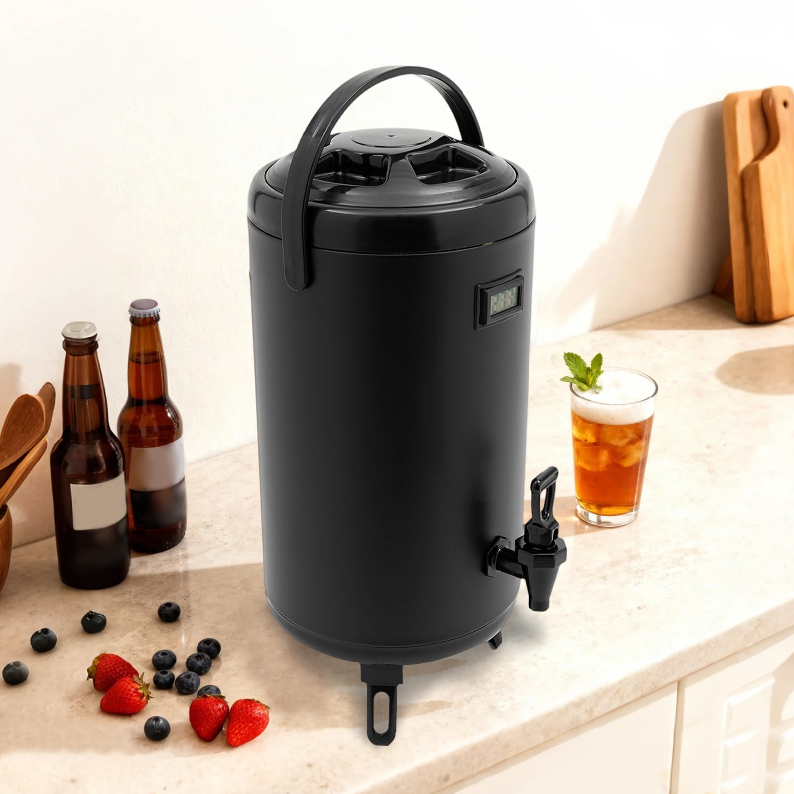 12L Stainless Steel Insulated Beverage Dispenser, Cold and Hot Drink ...