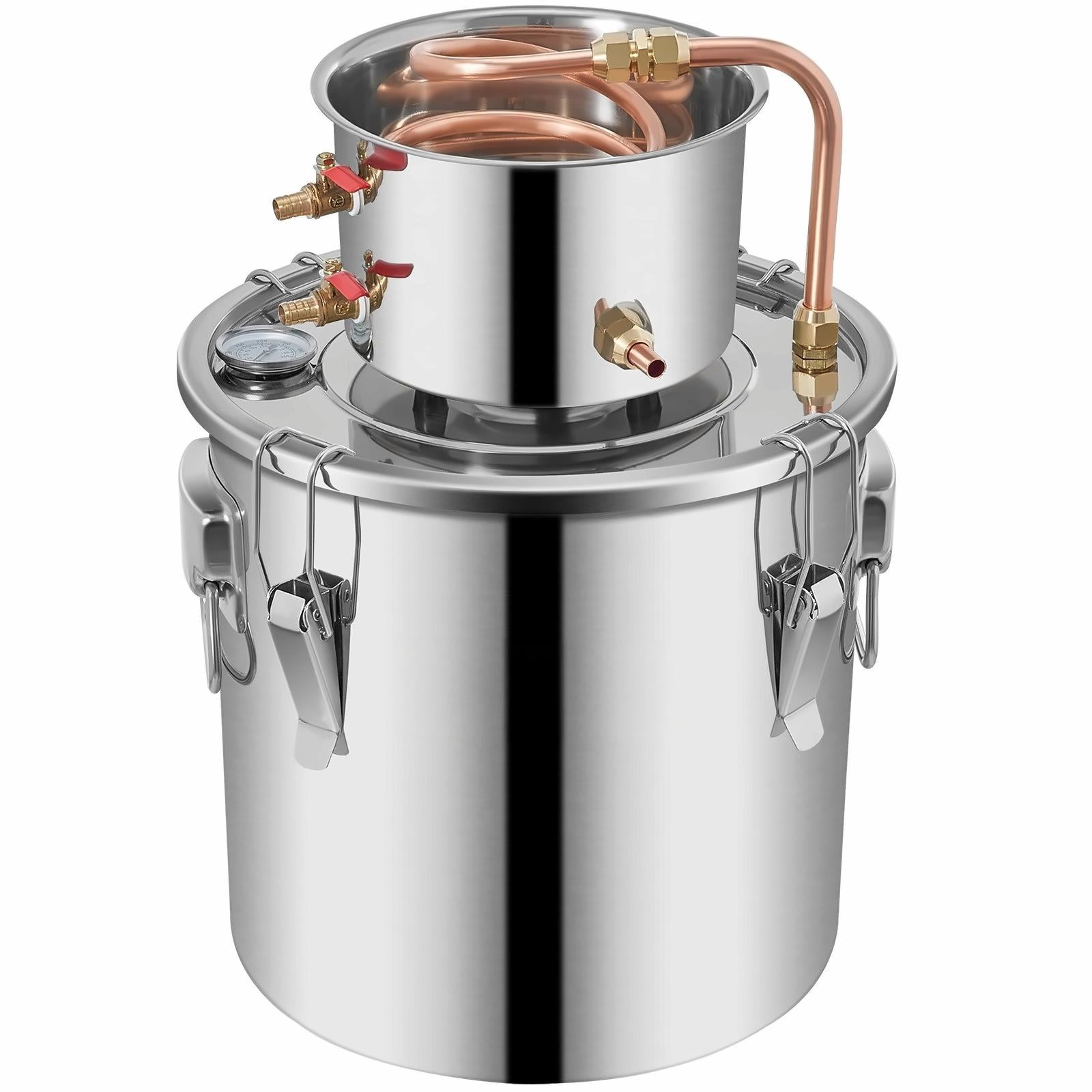 12L Water Alcohol Distiller 3 Gal Copper Wine Making Kit for Home ...