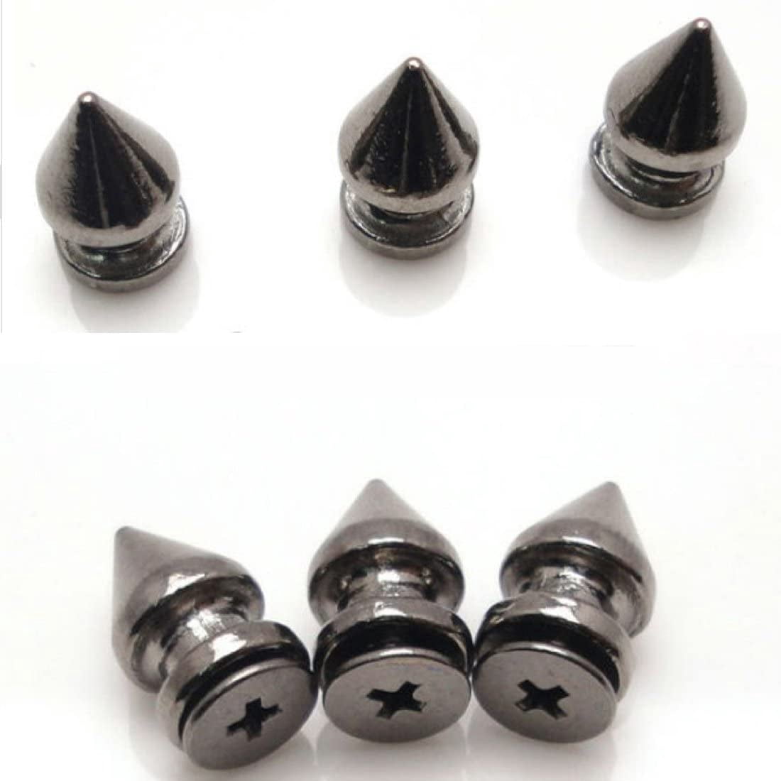12MM 50 Sets Metal Tree Spikes and Studs Metallic Screw-Back for DIY ...