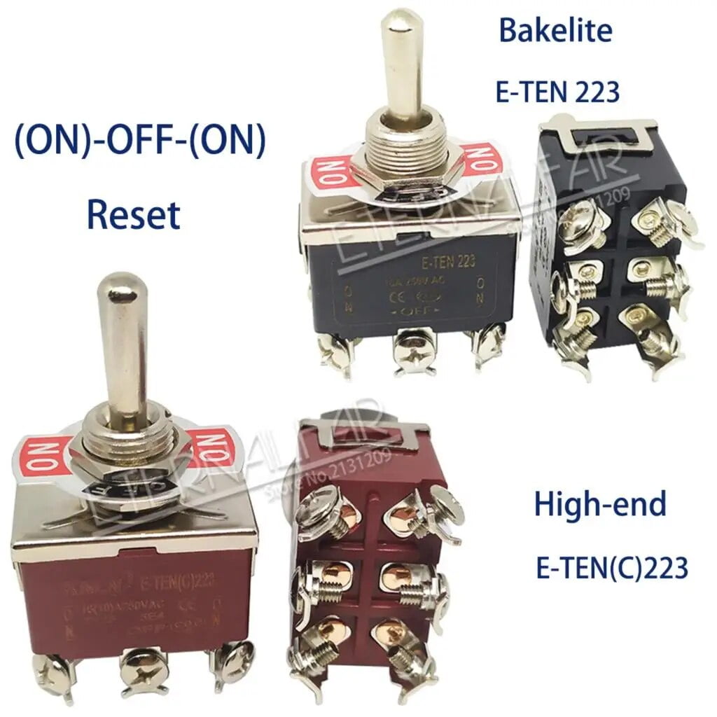 12MM E-TEN1122 High-end Quality Silver Contact SPST 16A 250V AC ON-OFF ...