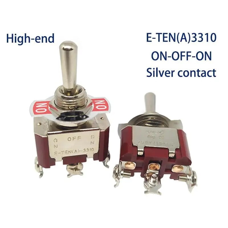 12MM E-TEN1122 High-end Quality Silver Contact SPST 16A 250V AC ON-OFF ...
