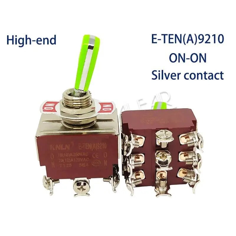 12MM E-TEN1122 High-end Quality Silver Contact SPST 16A 250V AC ON-OFF ...
