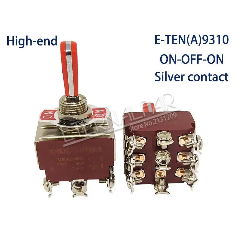 12MM E-TEN1122 High-end Quality Silver Contact SPST 16A 250V AC ON-OFF ...