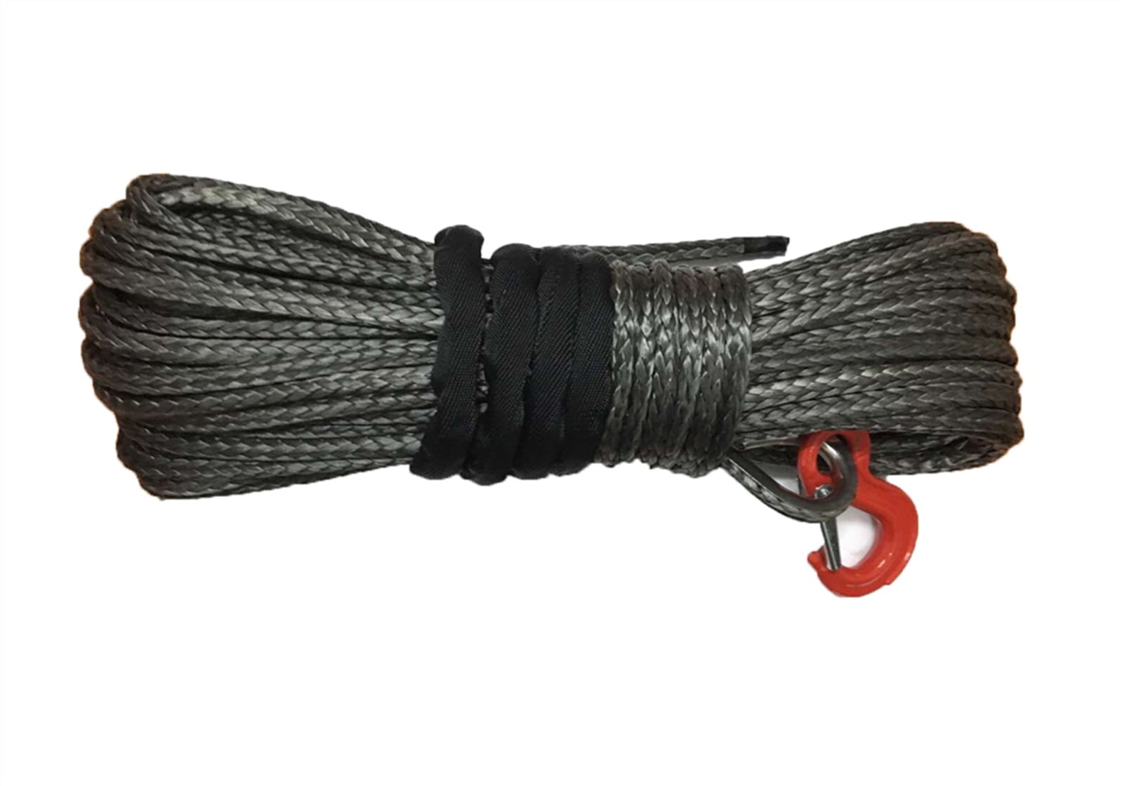 12MM X 40M FIBER SYNTHETIC WINCH ROPE WITH HOOK FOR 4WD RECOVERY ,High ...