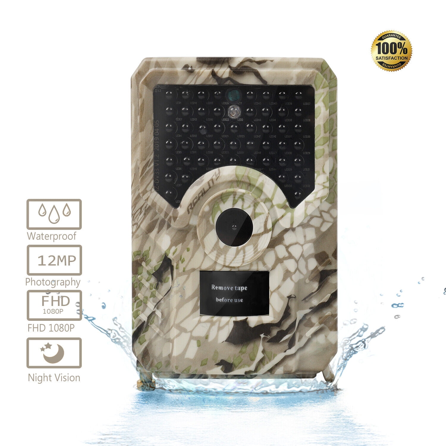 12MP Trail Camera Wildlife Hunt Game Night Vision Motion Activated ...