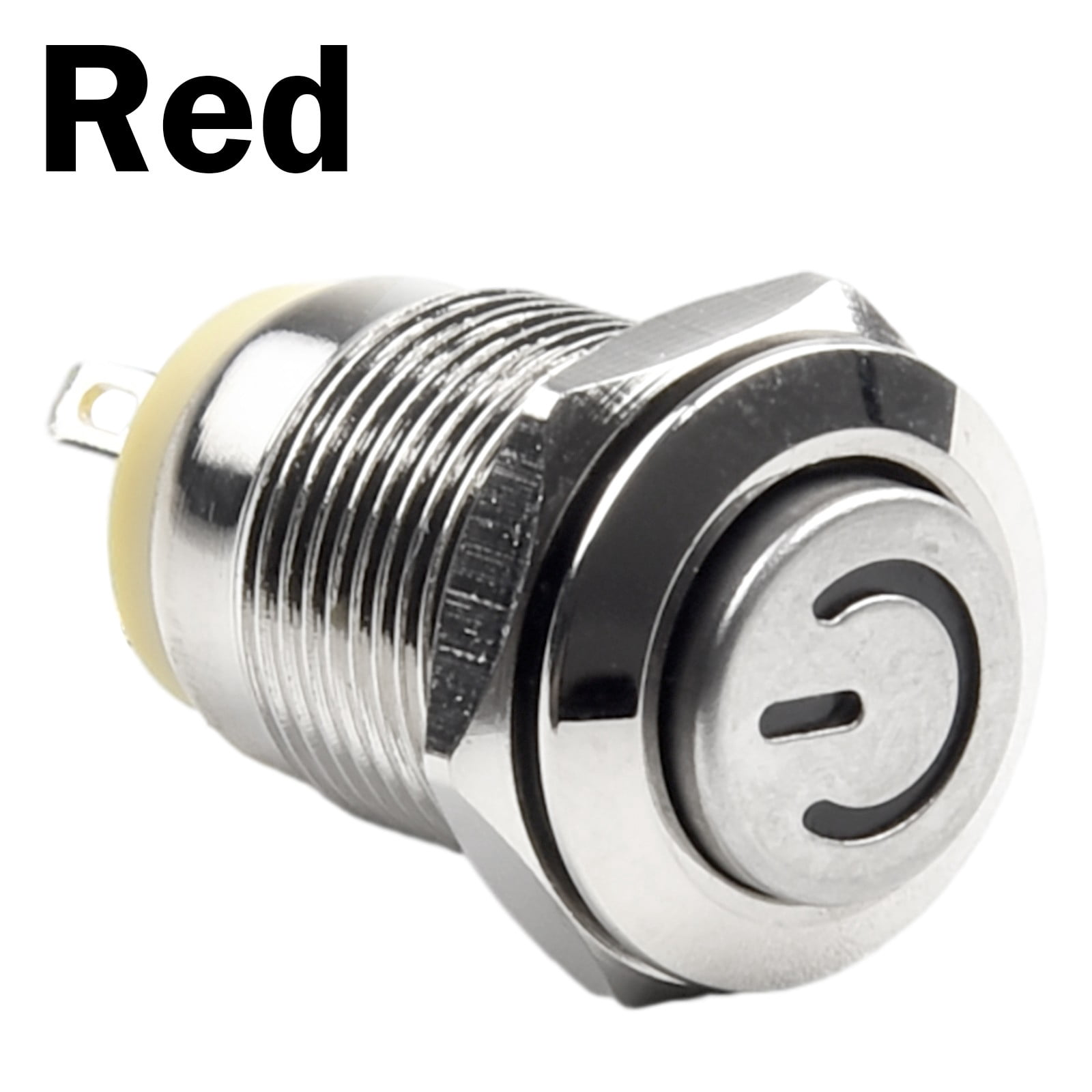 12Mm Metal Push Button Switch Power Button Waterproof Flat Led Light ...