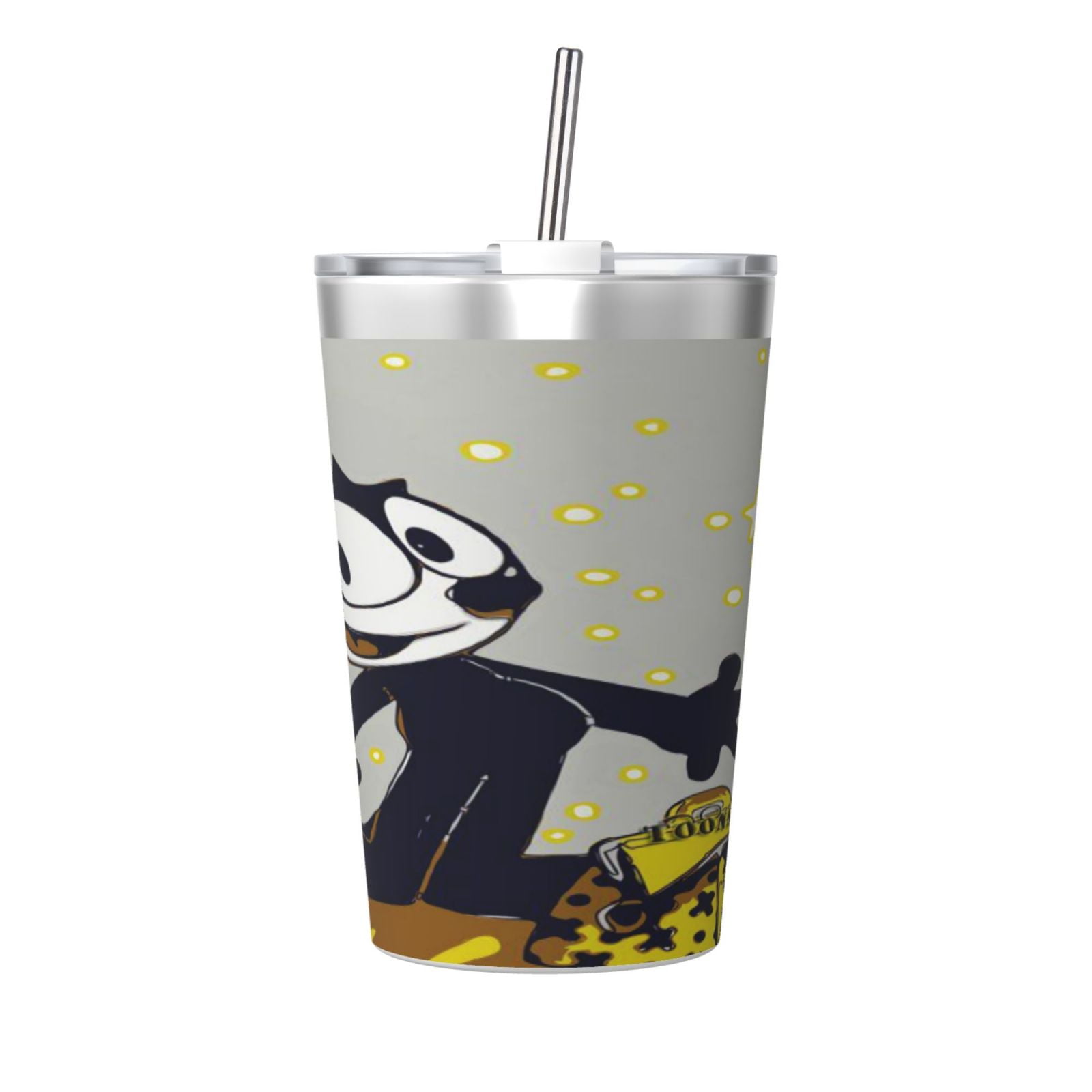 12OZ Felix The Cat Thermos With Conical Straw Insulated Kettle ...