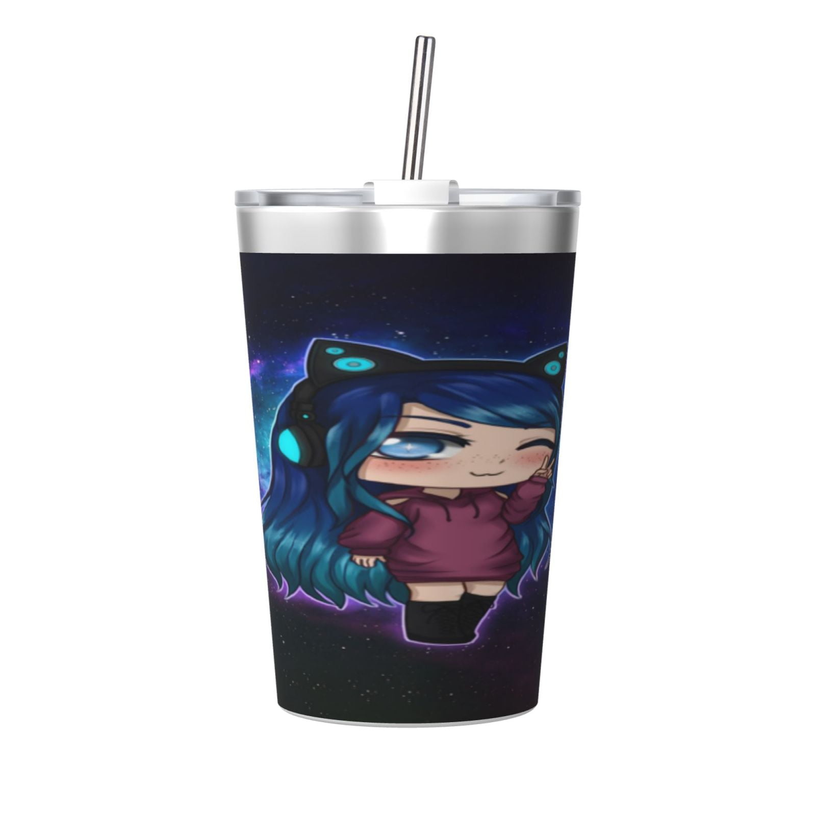 12OZ Galaxy Gacha Life Thermos With Conical Straw Insulated Kettle ...