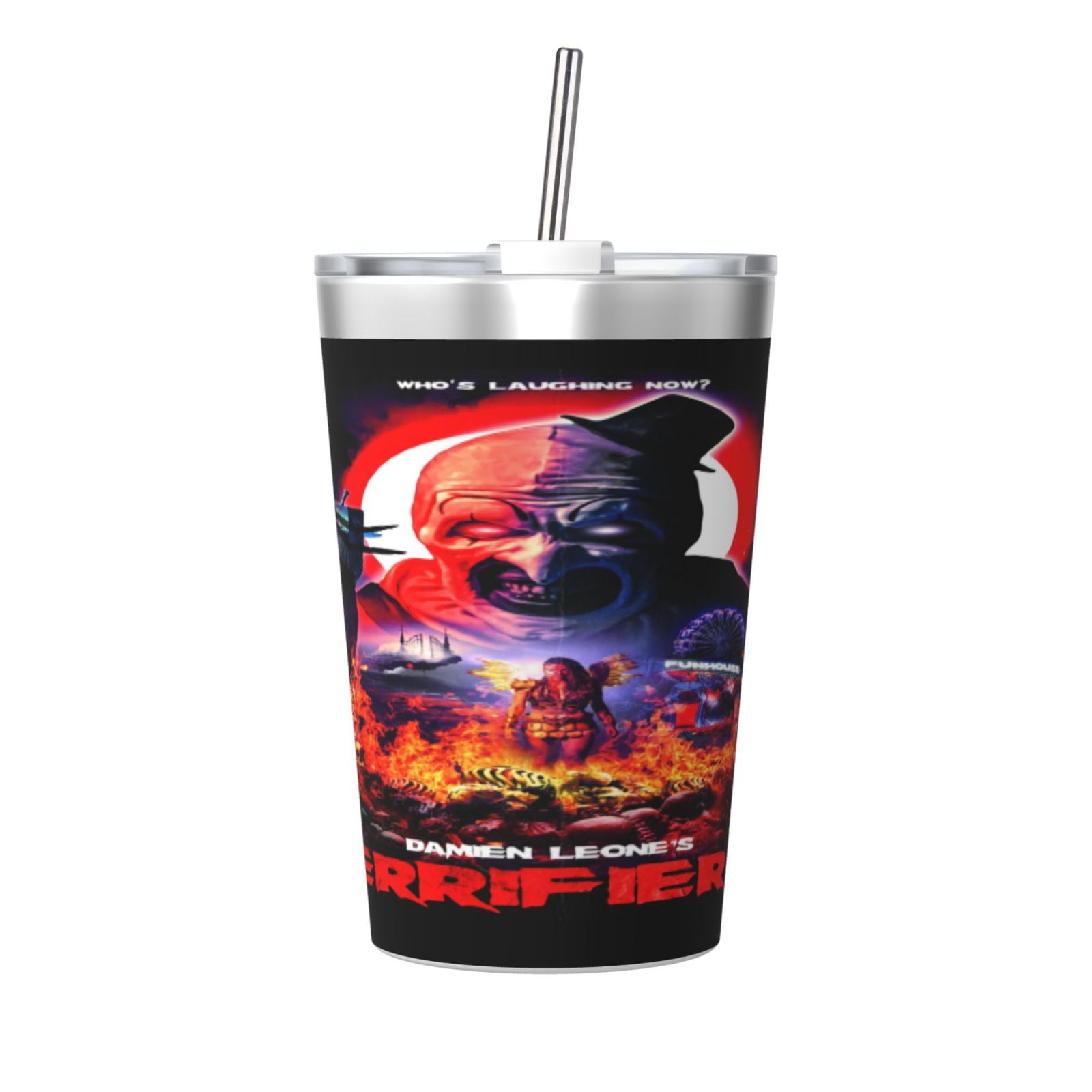 12OZ Horror Movie Terr-ifier Thermos With Conical Straw Insulated ...
