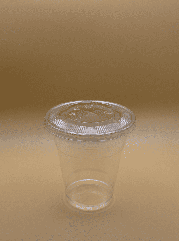 12OZ PET Plastic Cold Clear Cups with Flat Lids for Straw, Recyclable ...