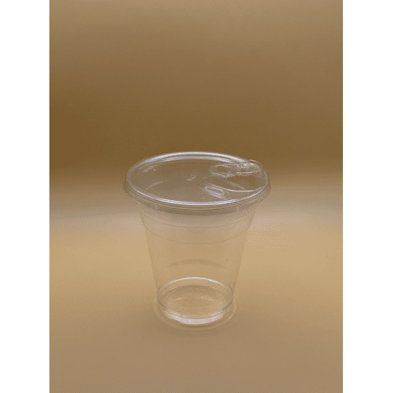 12OZ PET Plastic Cold Clear Cups with Strawless Sip-Through Lids ...