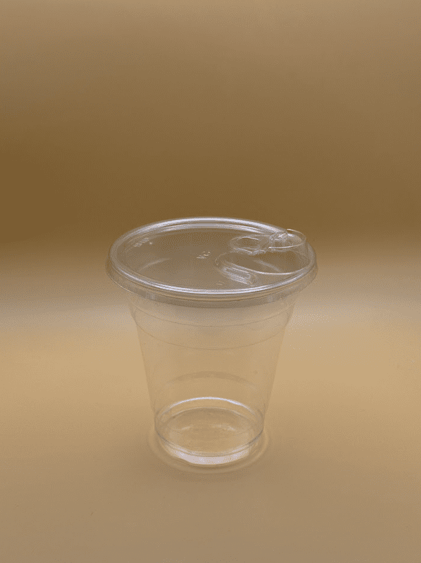12OZ PET Plastic Cold Clear Cups with Strawless Sip-Through Lids ...