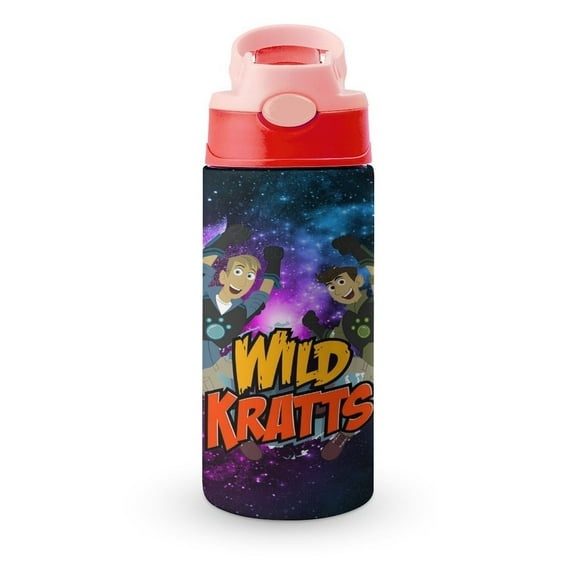 12OZ Wild Kra-,tt Water Bottle with Straw Vacuum Insulated Stainless ...