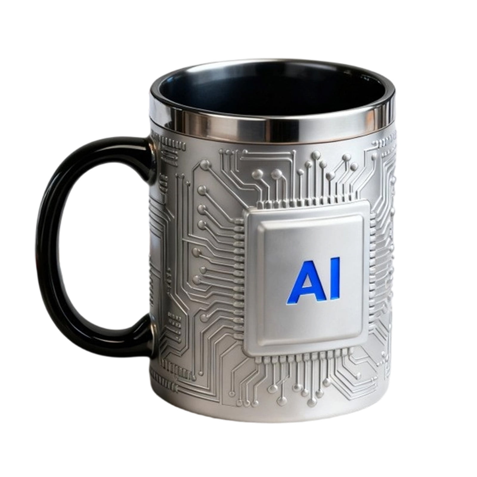 12Oz Stainless Steel Ai Circuit Board-Themed Mugs, Heat-Retentive Resin ...